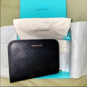 Tiffany & Co. | Bags | Tiffany Co Wave Leather Small Zip Around Wallet ...